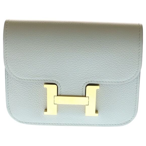 Hermes | Bags | Hermes Constance Slim Evercolor Compact Wallet Light ...
